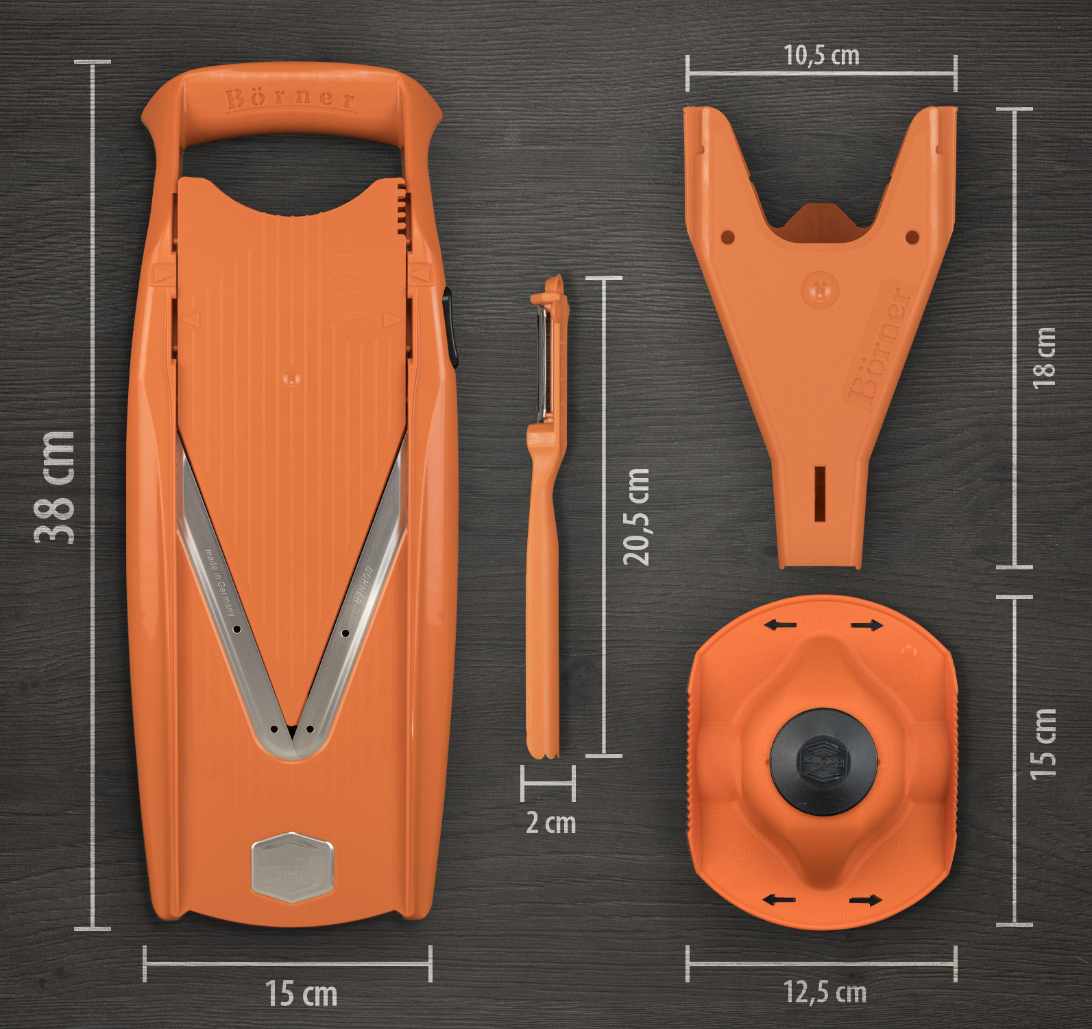 Μαντολίνο Κουζίνας V5 και Αποφλοιωτής Combi - Borner GR