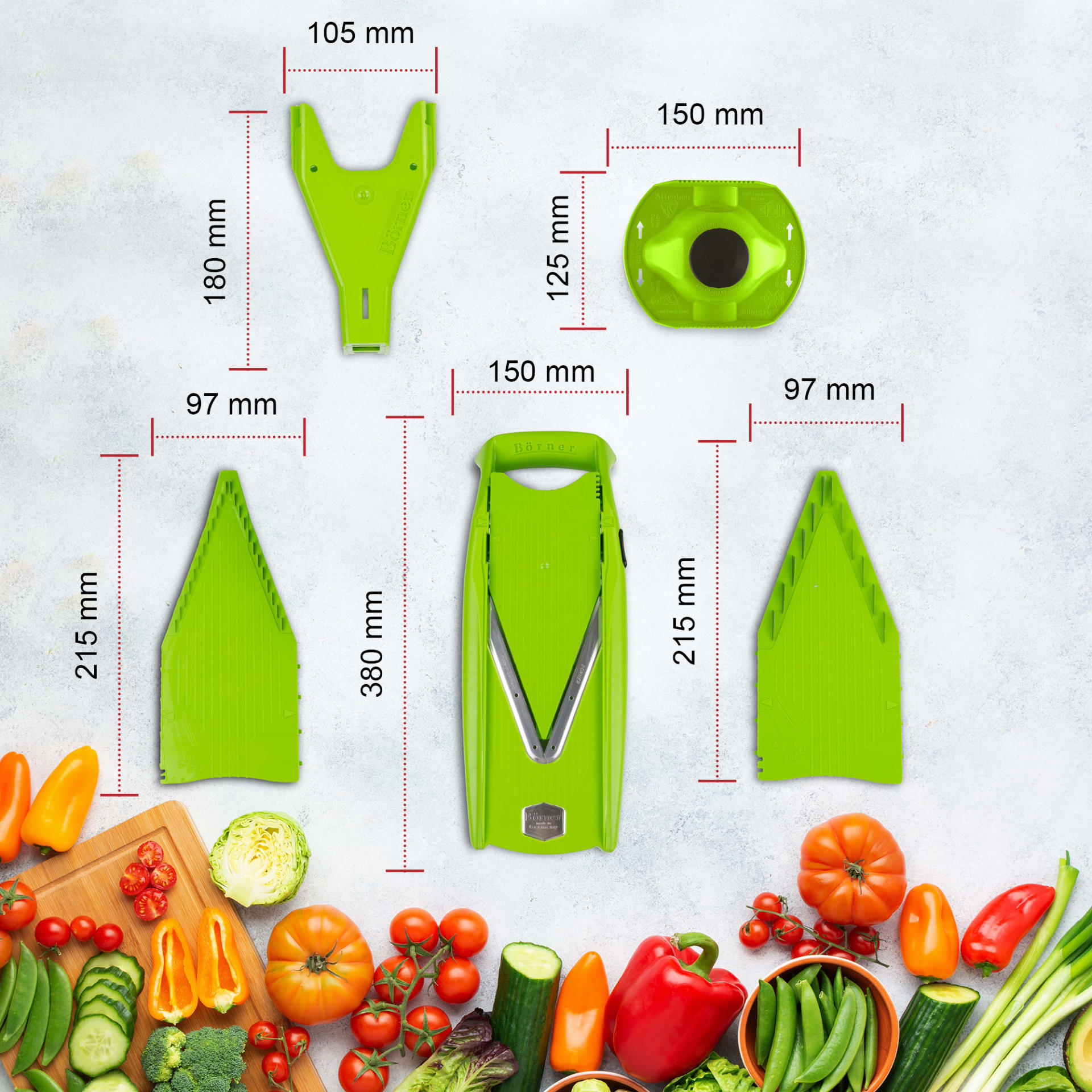 Μαντολίνο Κουζίνας κόπτης λαχανικών - Borner GR