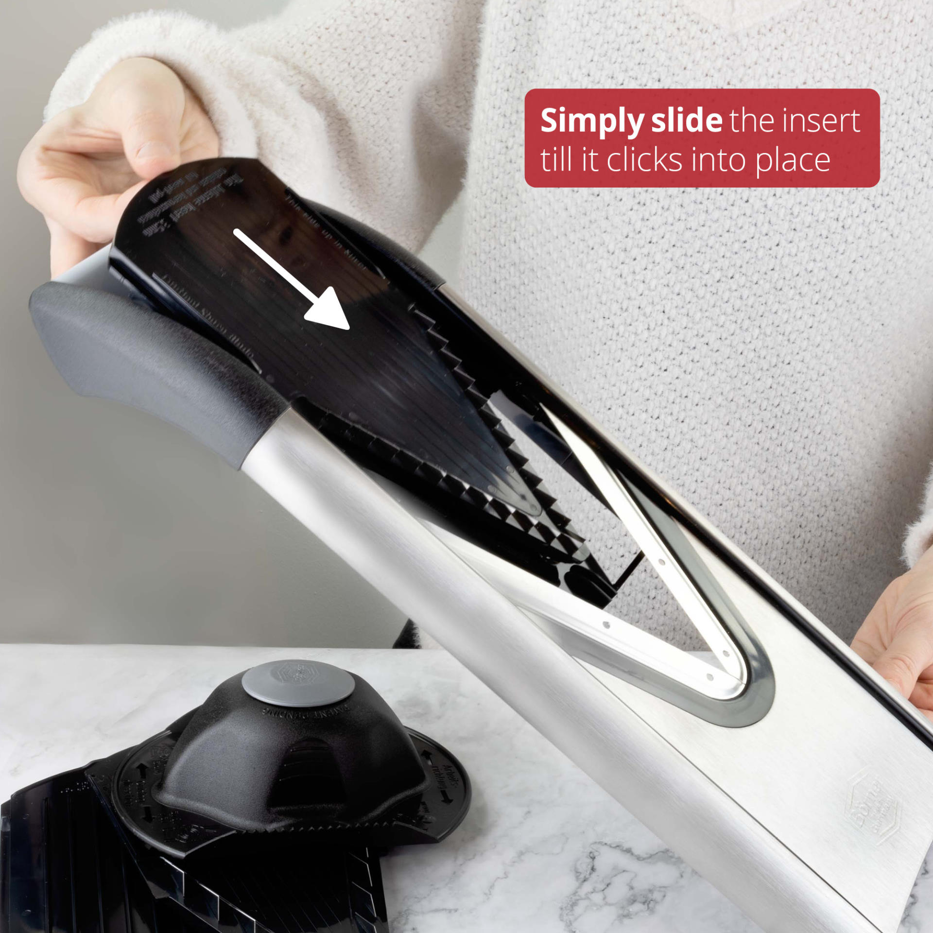 Μαντολίνο κουζίνας V6 Βasic από ανοξείδωτο ατσάλι - Borner GR